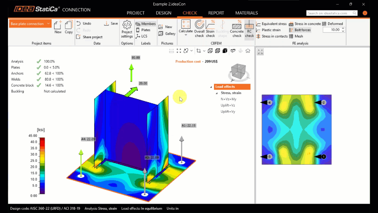 Complete base plate workflow | IDEA StatiCa